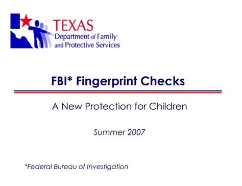 Ppt Fbi Fingerprint Checks Powerpoint Presentation Free Download