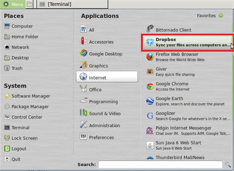 how to use dropbox with nautilus in linux mint ubuntu i have a pc