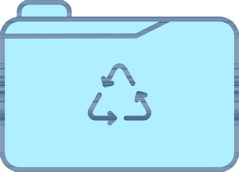 Recycle Folder Icon In Blue Color 24446585 Vector Art At Vecteezy