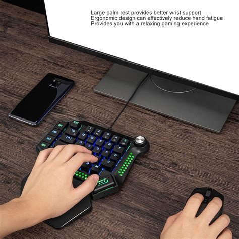Goshyda One Handed RGB Gaming Keyboard Keys Professional Blue Switch USB Gaming Keypad