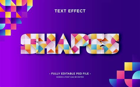 Premium Psd Abstract Shapes Text Effect