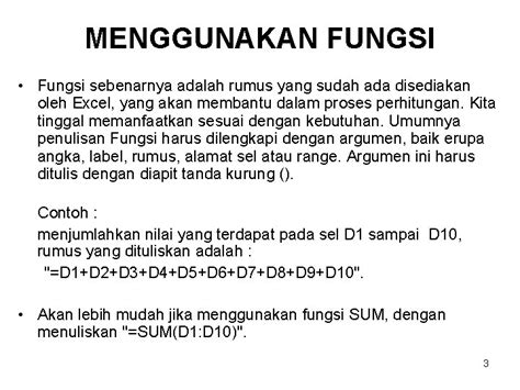 Formula Dan Fungsi Microsoft Excel 1 Formula Merupakan