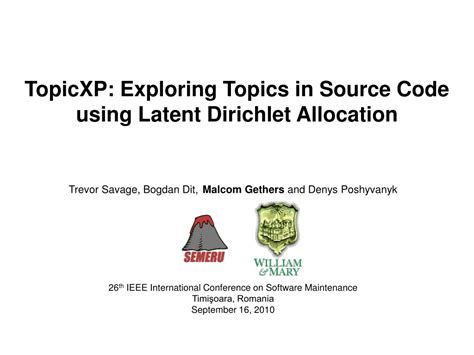 ppt exploring source code with latent dirichlet allocation powerpoint