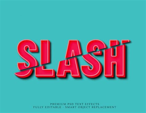 Premium PSD Slash Text Effects