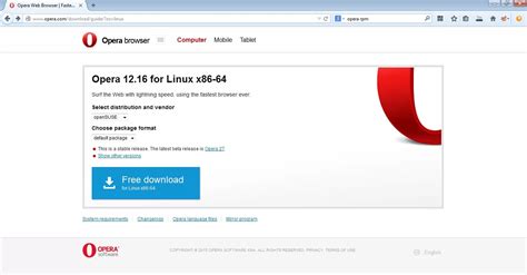 Como Instalar O Opera No Opensuse Terminal De Informação