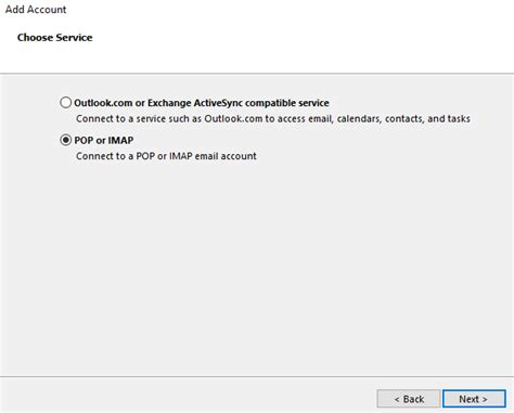 Mailbox Setup Outlook 2016