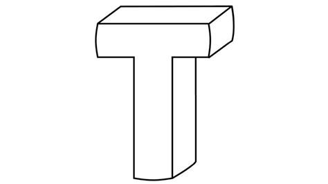 How To Draw The Letter T In 3d Draw Capital Alphabet Letter A To Z