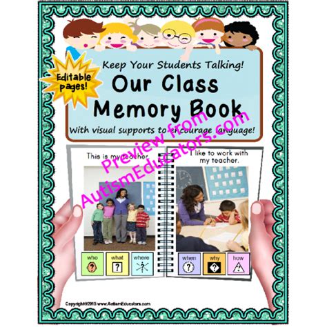 Beginning To End Of School Year Memory Book For Your Special Education