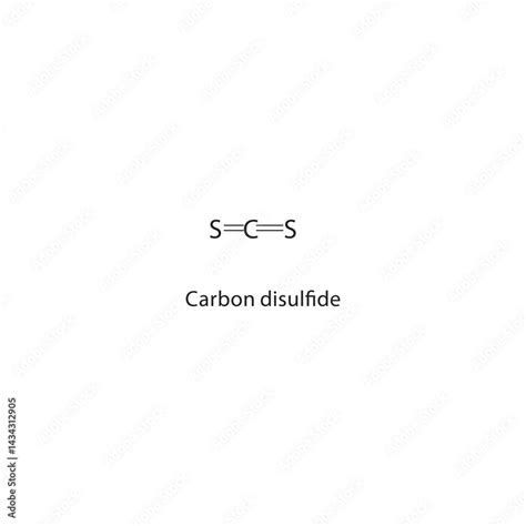 Carbon Disulfide Skeletal Structure Inorganic Compound Compound Schematic Illustration Simple