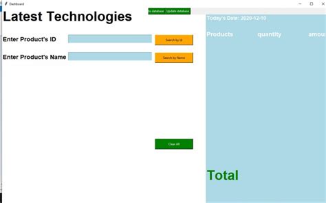 Python Program To Store Management System App Using The Python Tkinter Kashipara