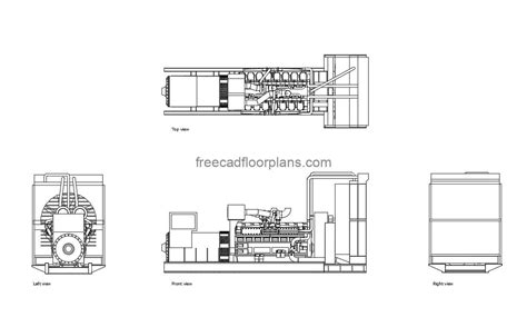 Diesel Generator Free Cad Drawings