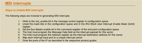 Axi Bridge For Pcie V30 Msi Interrupts