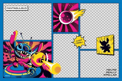 릴로와 스티치 포토 콜라주 Premium Disney Template