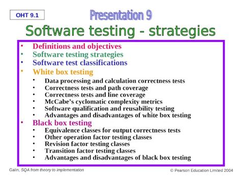 PPT Definitions And Objectives Software Testing Strategies Software Test Classifications
