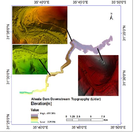Lidar Based Digital Terrain Model And The Floodplain Of The Al Wala Dam Download Scientific