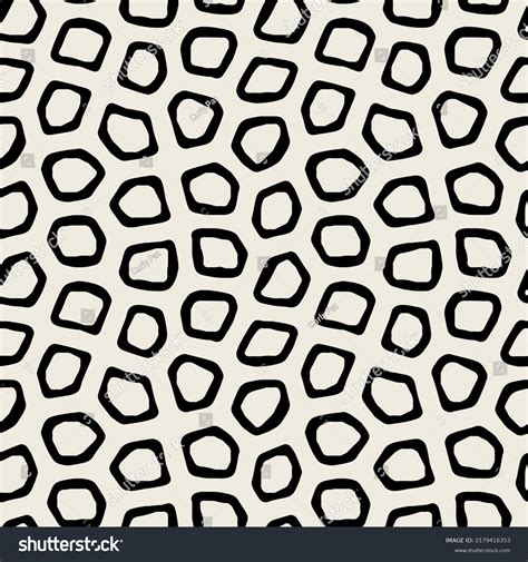 Vector Seamless Pattern Monochrome Organic Shapes Stock Vector Royalty Free 2179416353