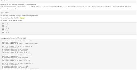 How Do I Code This In Java With A Point Class Api
