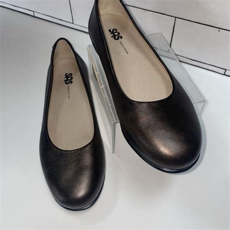 Sas Scenic Ballet Flat In Bronze Leather Comfort Flats Ebay