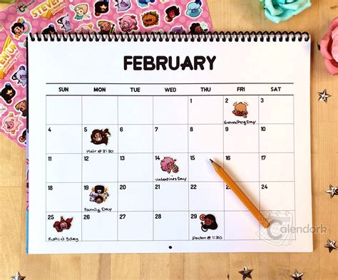 Steven Universe Planning Sticker Sheet The Calendork