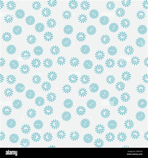 Vector Seamless Blue Bacteria Creative Pattern Or Texture Stock Vector