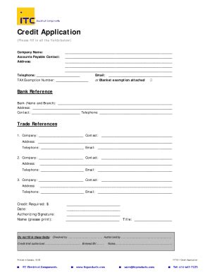 Fillable Online ITC Electrical Components Home Fax Email Print PdfFiller