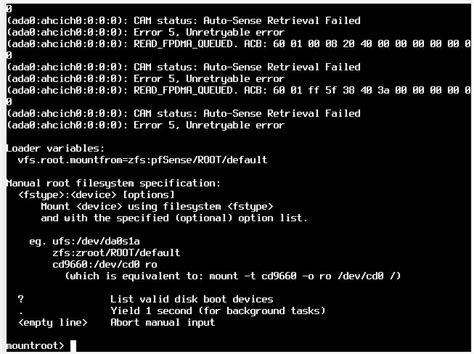Netgate 1537 Unable To Boot Into Pfsense Stuck In Mountroot Prompt Netgate Forum