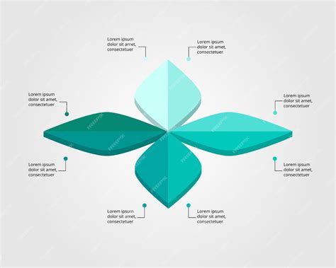 Premium Vector Leaf Chart Template For Infographic For Presentation