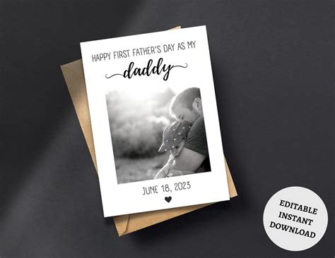 First Fathers Day Card Custom New Dad Card 1st Fathers Day New Dad