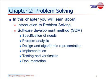Problem Solving In Programming Fundamentals