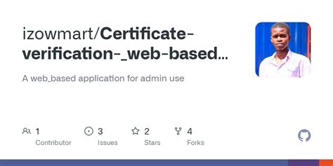 Github Izowmartcertificate Verification Web Based Admin A Webbased Application For Admin Use