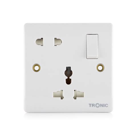 Single Universal Switch Socket 16amps With 2 Pin Tronic Tanzania