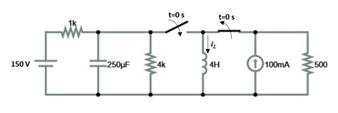 Solved For the circuit in the figure determine 𝒊𝑳 t for Chegg com