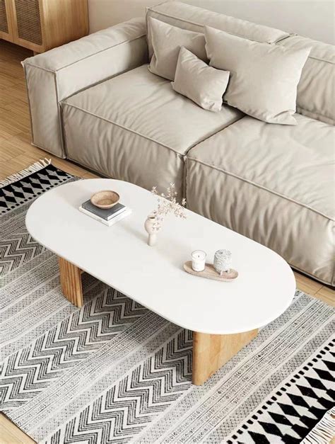 Jebie Japandi Solid Wood Coffee Table Furniture And Home Living Furniture Tables And Sets On