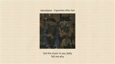Apocalypse Lyrics Speed Up Cigarette After Sex Apocalypse Speedup Youtube