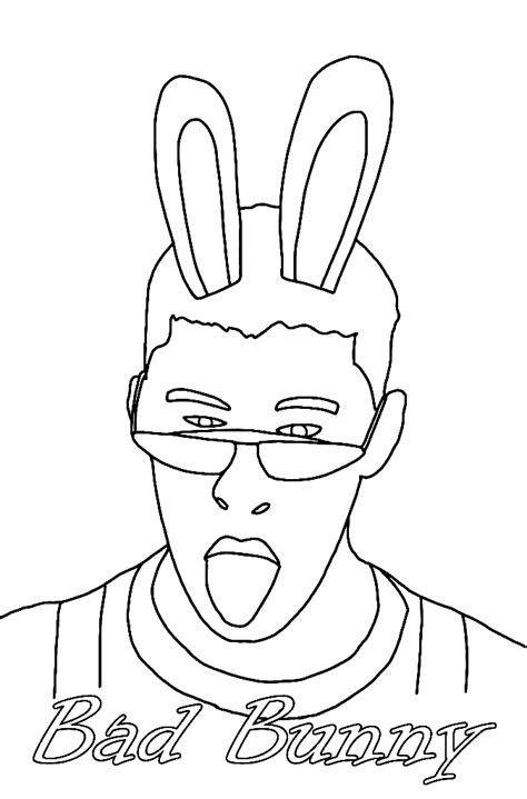 30 Bad Bunny Coloring Pages Free Printable Pdf And Online Coloring