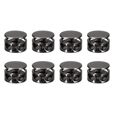 Uxcell 8pack Metal Cord Locks 3 5mm Double Hole Toggle Spring Stop Cord Locks End Fastener