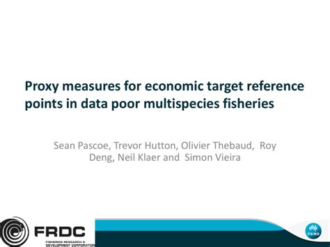 Proxy Measures For Economic Target Reference