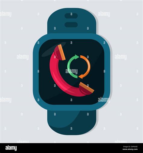Rectangle Smartwatch With Phone Display Isolated Vector Illustration Stock Vector Image And Art
