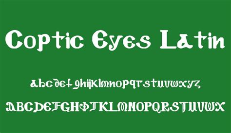 Coptic Eyes Coptic Free Font