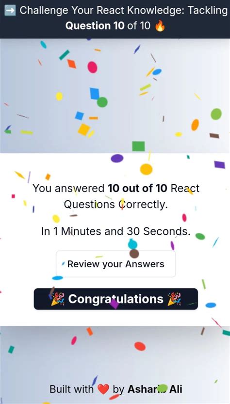 Challenge Your React Knowledge Hina Zareb Posted On The Topic Linkedin