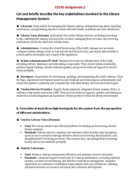 Cs510 Assignment 2 Cs510 Assignment 2 List And Briefly