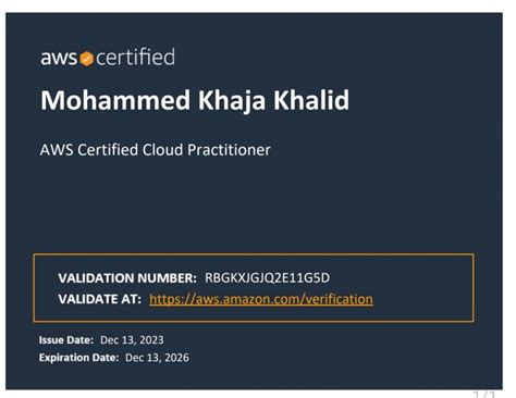 Khaja Khalid On Linkedin Aws Certified Cloud Practitioner