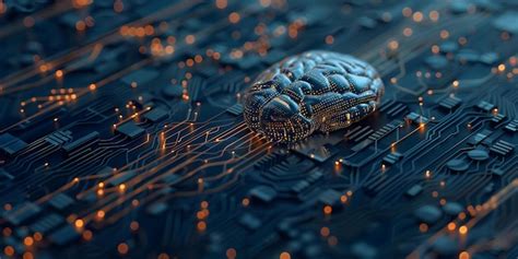 ai neural network mimics human brain using digital data and computer circuits concept artificial