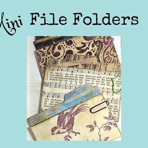 Mini File Folder Folder Template Mini File Folder Template Etsy