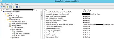 Active Directory Create Custom Group Policy To Control Rdp Access To