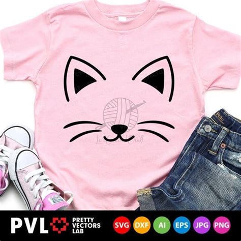 Cat Face Svg Cat Ears And Nose Svg Kitten Cut Files Whisk Inspire
