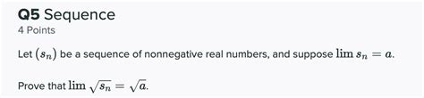 solved q5 sequence 4 points let sn be a sequence of