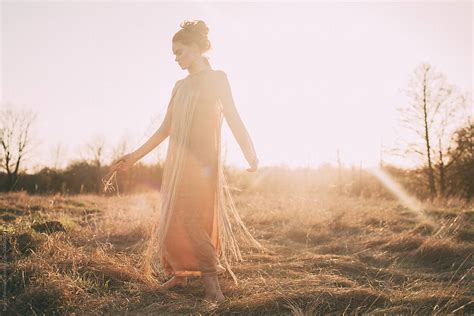 Sunny Portrait With Redhead Female By Stocksy Contributor Serge