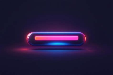 Glowing Neon Progress Bar Futuristic Loading Indicator Interface Design Experiência Do Usuário