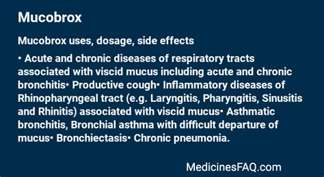 Mucobrox Uses Dosage Side Effects Food Interaction And Faq